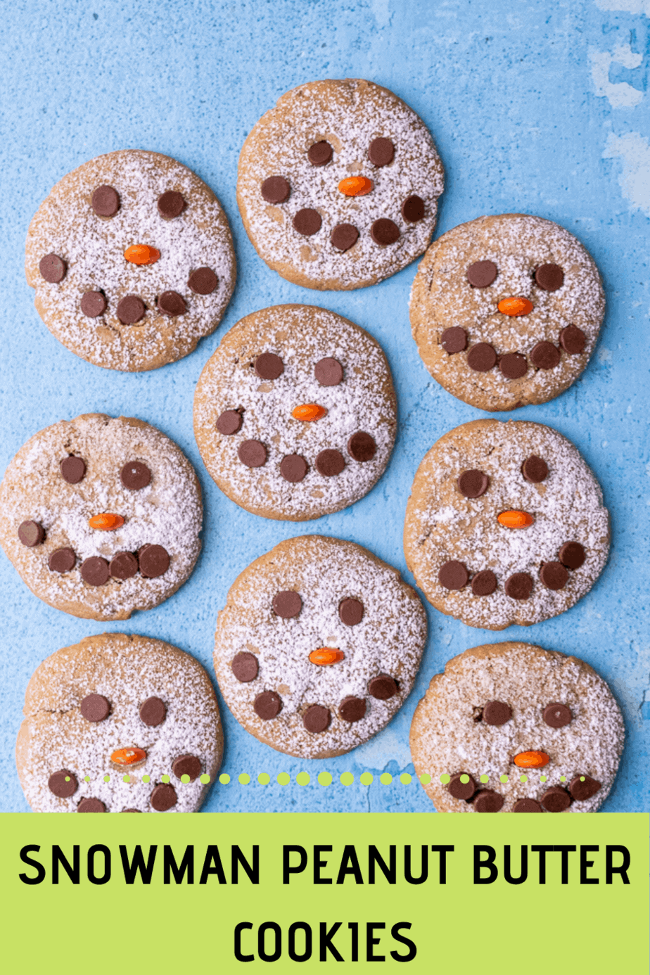 Snowman Peanut Butter Cookies - Smack Of Flavor